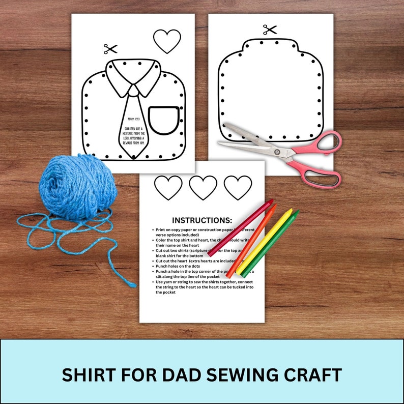 Fathers Day Craft Bundle, Sunday School Printable Kids Bible Lesson ...