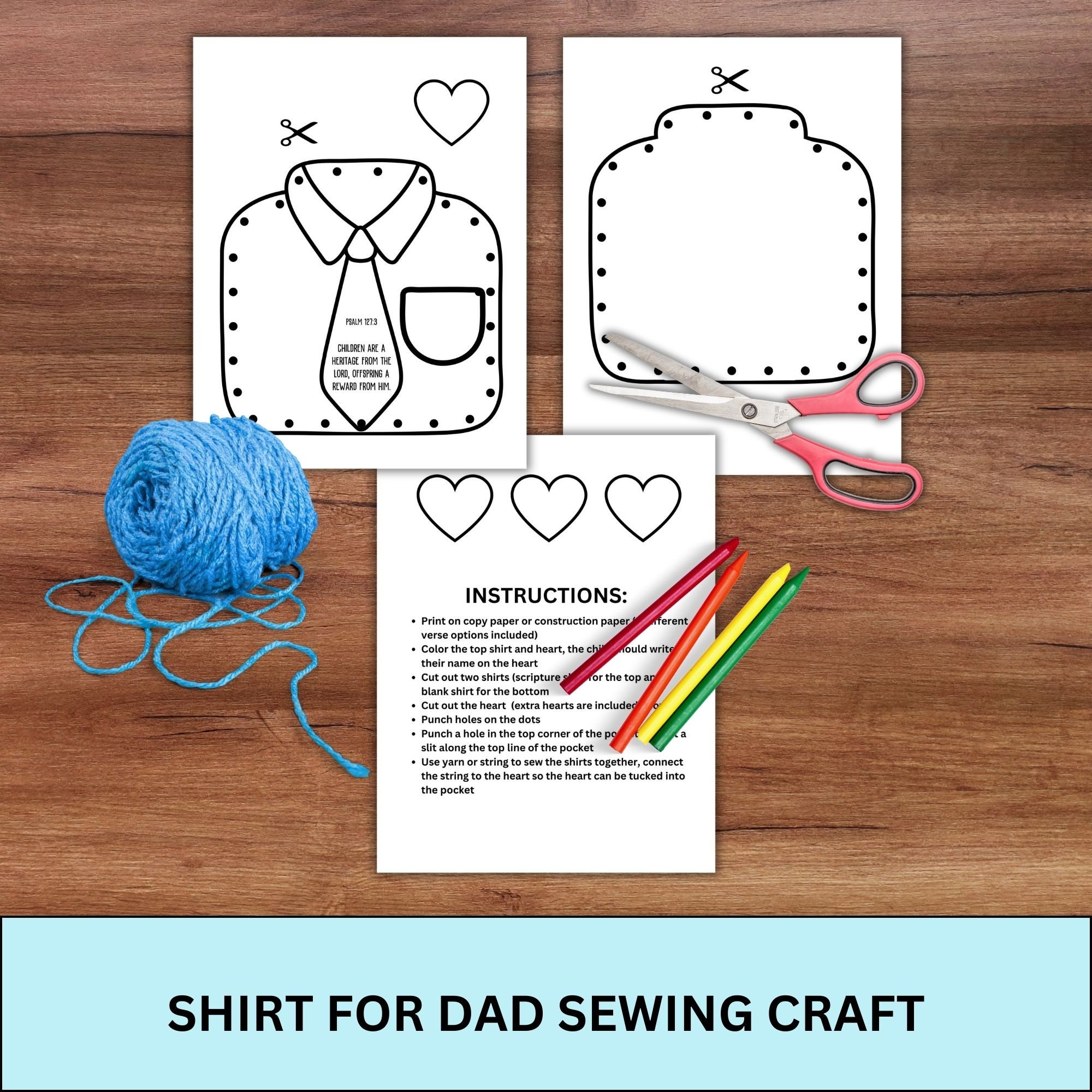 Fathers Day Craft Bundle, Sunday School Printable Kids Bible Lesson ...