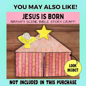 Christmas Baby Jesus Nativity Bible Lace up Sewing Craft, Sunday School ...