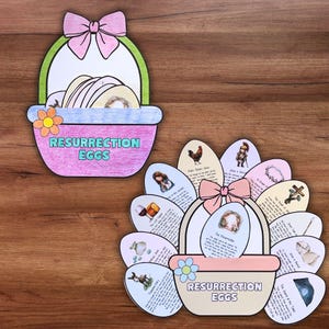 Resurrection Eggs Easter Story Bible Craft Printable, Holy Week Easter ...