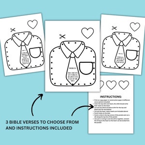 Fathers Day Sunday School Craft Printable Kids Bible Lesson Activity ...