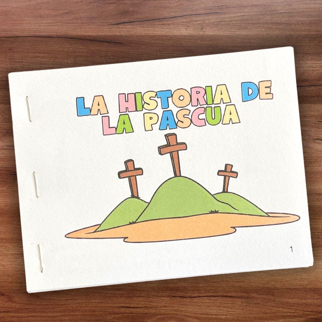 Spanish Easter Story Mini Coloring Book Sunday School Printable, Holy ...