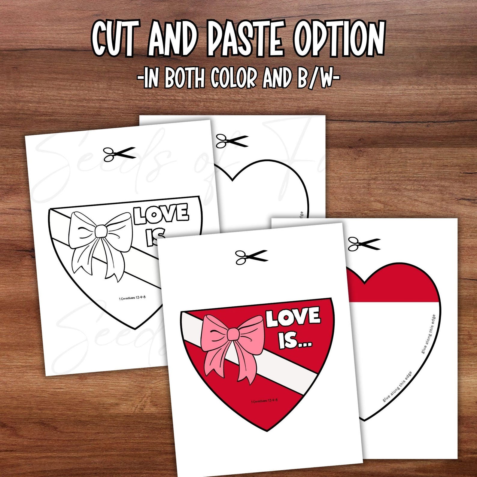 Valentine’s Day Sunday School Bible Craft, ! Corinthians 13 Love is ...
