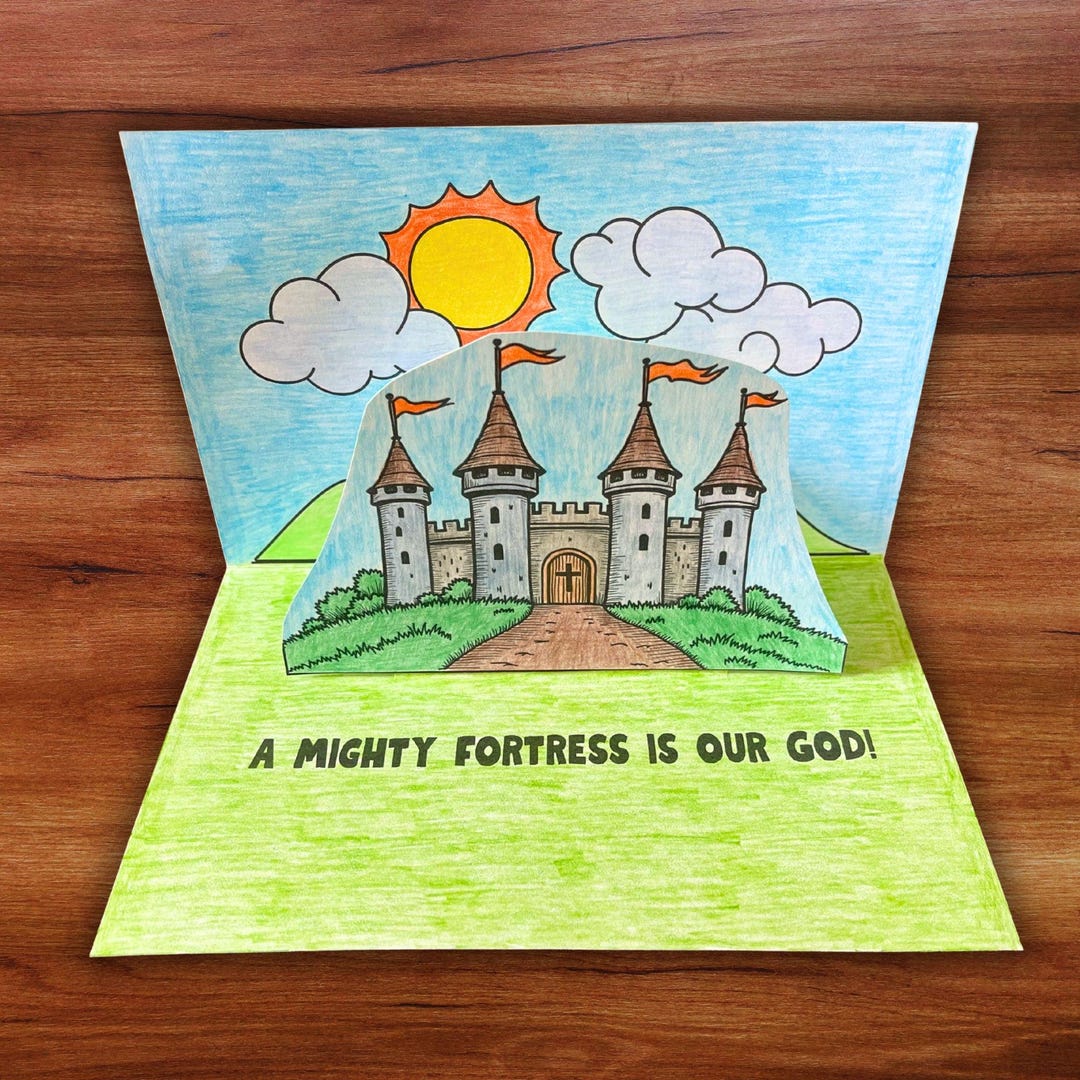Martin Luther A Mighty Fortress Reformation Sunday School Activity, 3D ...