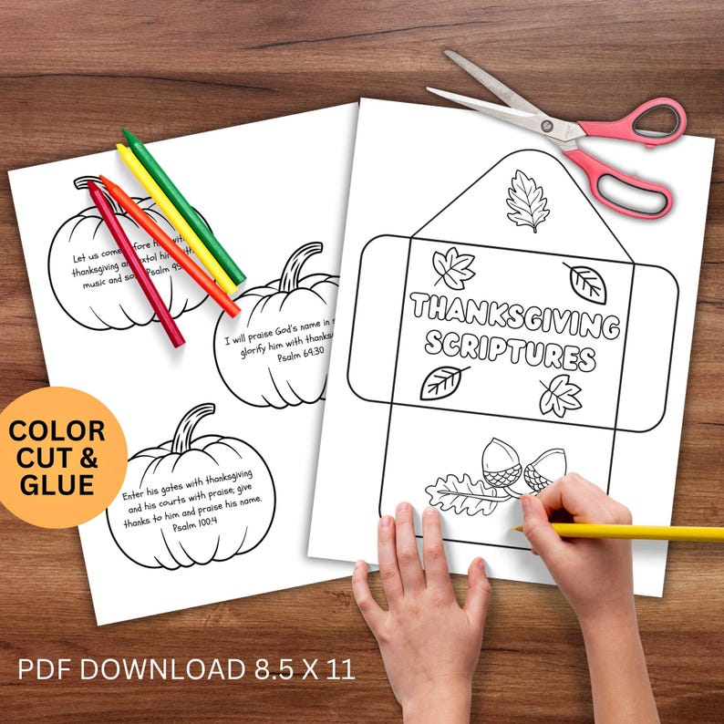 Fall Thanksgiving Bible Verse Craft, Sunday School Christian Home ...