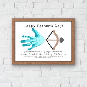 Handprint Art Father's Day Bible Verse Craft, DIY Preschool Toddler ...