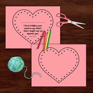 Psalm 119:11 Sunday School Craft Printable Kids Bible Lesson Activity ...