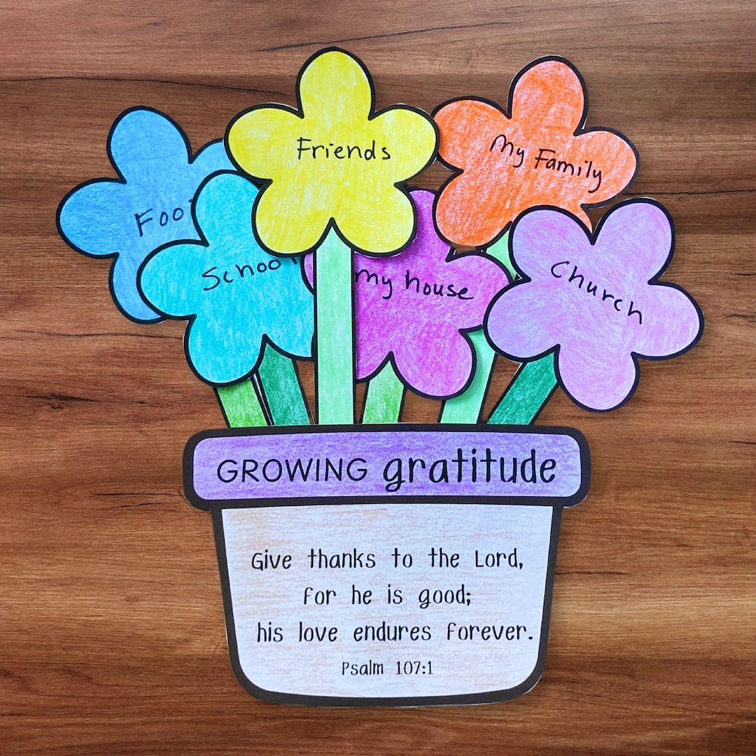 Give Thanks to the Lord Bible Verse Coloring Craft for Kids, Sunday ...