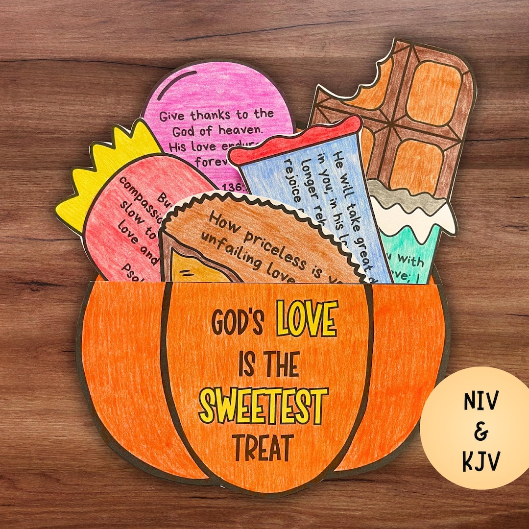 Fall Pumpkin Christian Bible Craft, God's Love is the Sweetest Treat ...