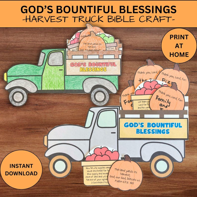 Thanksgiving Fall Harvest Bible Craft, Give Thanks Sunday School ...