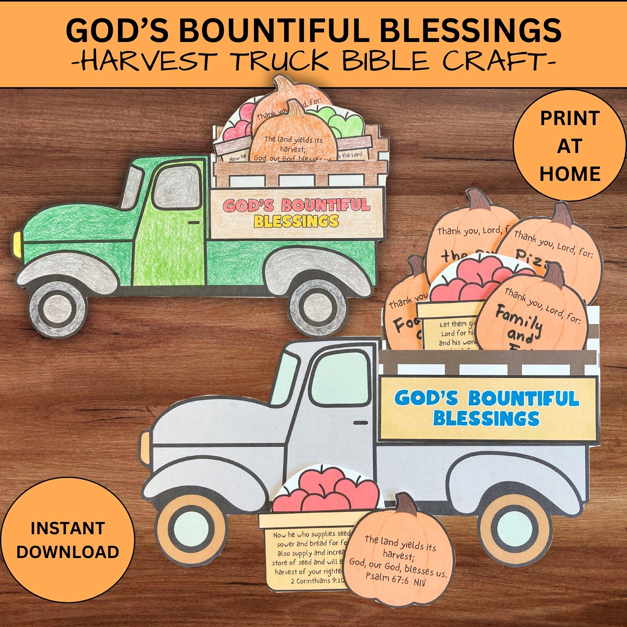 Thanksgiving Fall Harvest Bible Craft, Give Thanks Sunday School ...