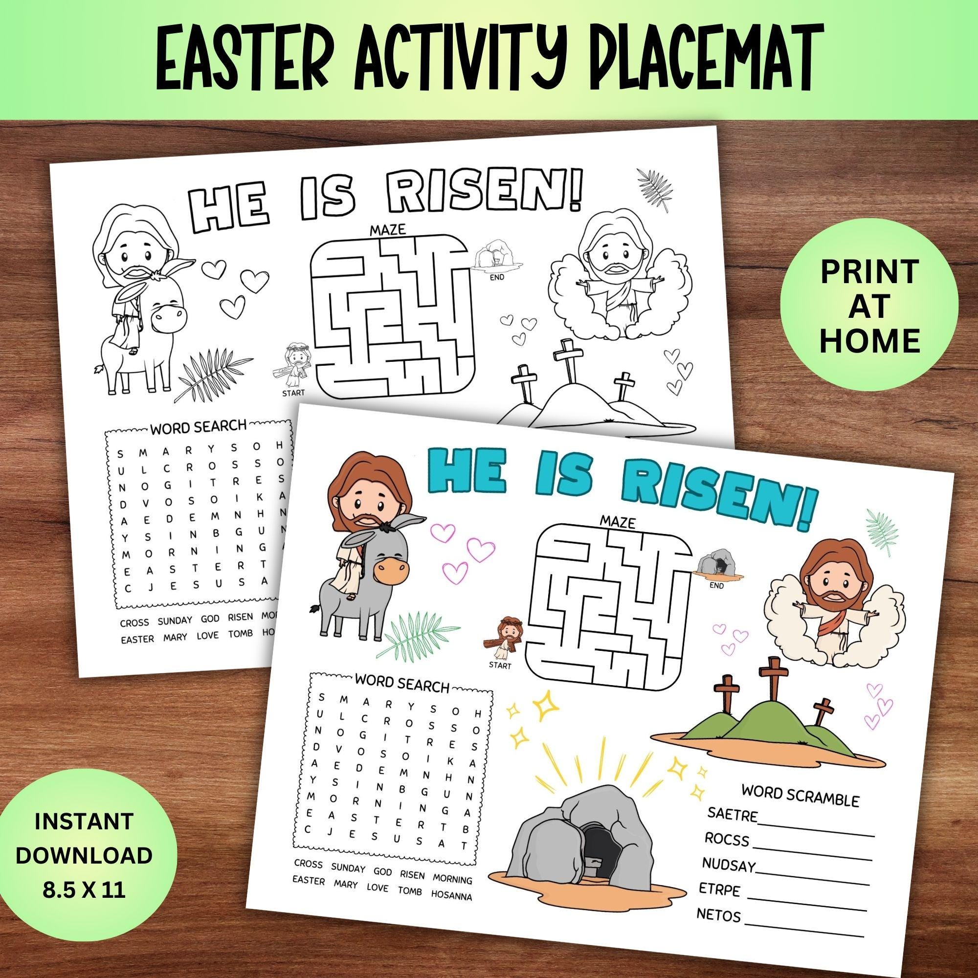 Easter Resurrection Sunday Craft He is Risen Sunday School Activity ...
