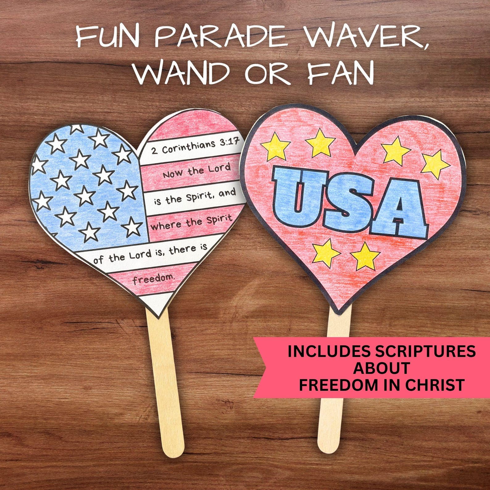 4th of July Bible Coloring Craft, Sunday School Homeschool Independence ...