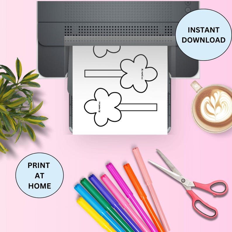 Spanish Mother's Day Flower Bouquet Coloring Sewing Craft, Feliz Dia De ...