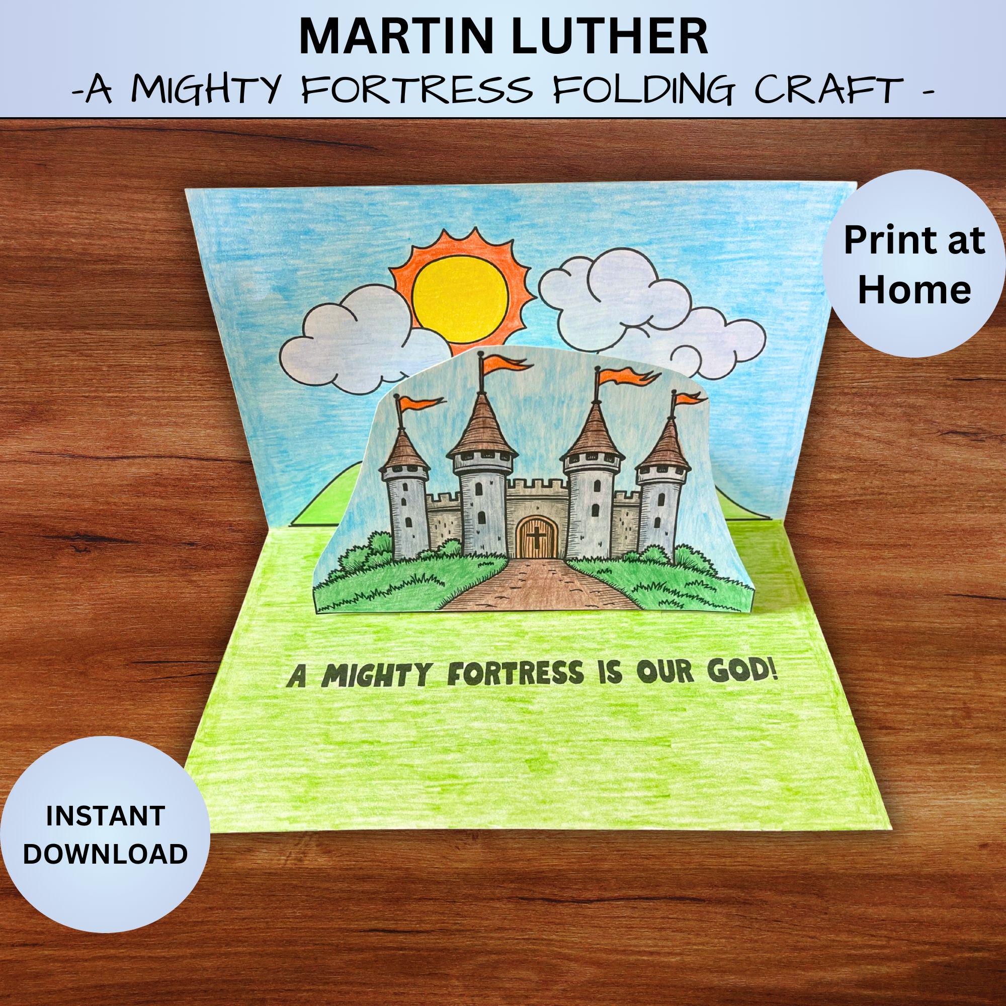 Martin Luther A Mighty Fortress Reformation Sunday School Activity, 3D ...