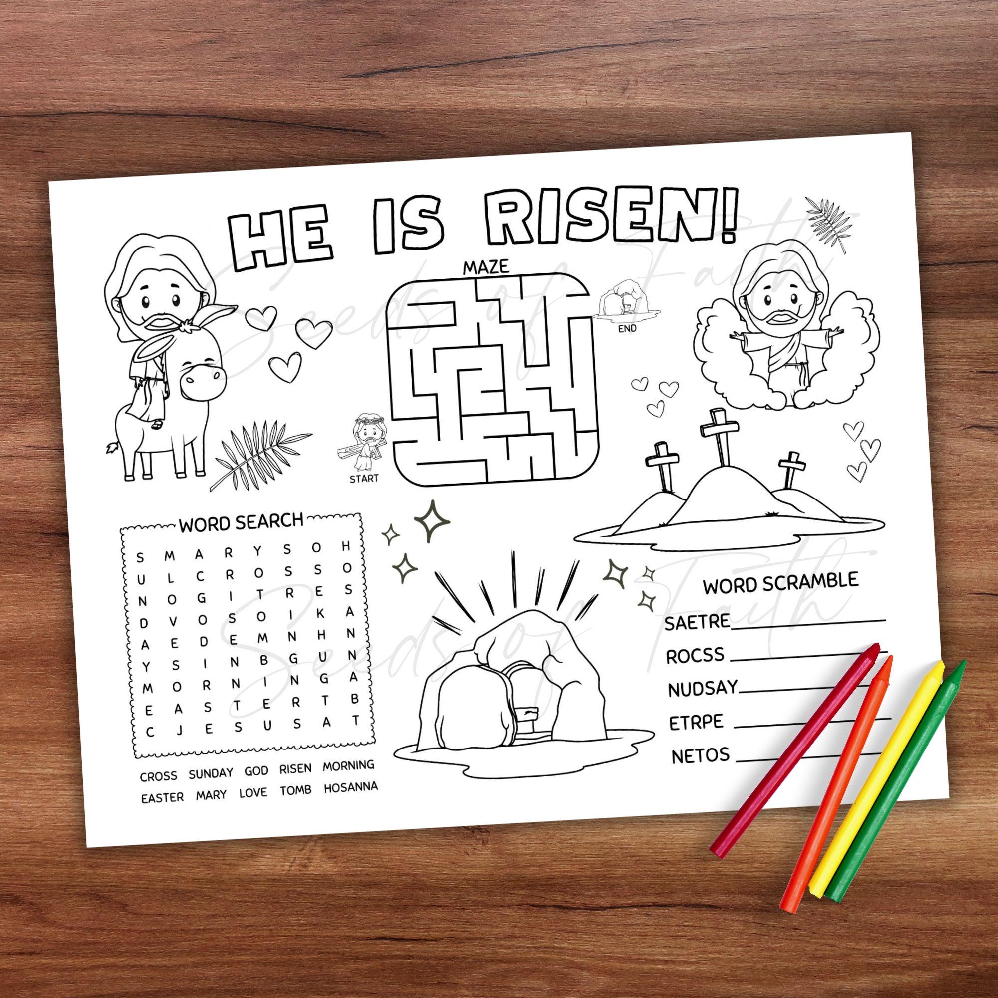Easter Resurrection Sunday Craft He is Risen Sunday School Activity ...