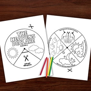 Preschool Sunday School Coloring Wheel, Printable Scripture Bible ...