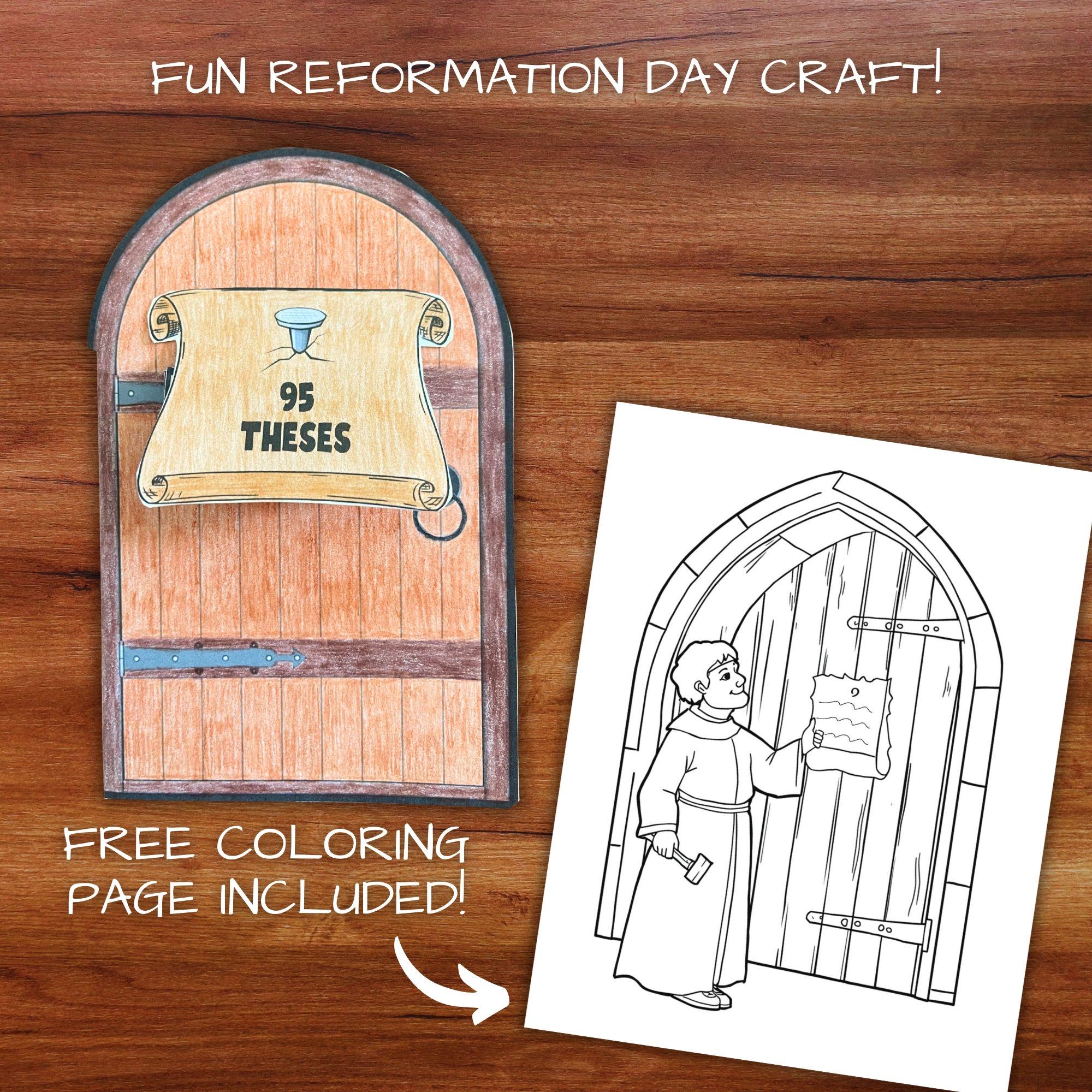 Reformation Day Sunday School Activity, Five Solas Martin Luther 95 ...