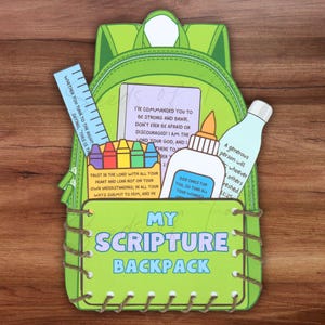 Back to School Bible Lesson Craft, Backpack Blessing Printable Sewing ...