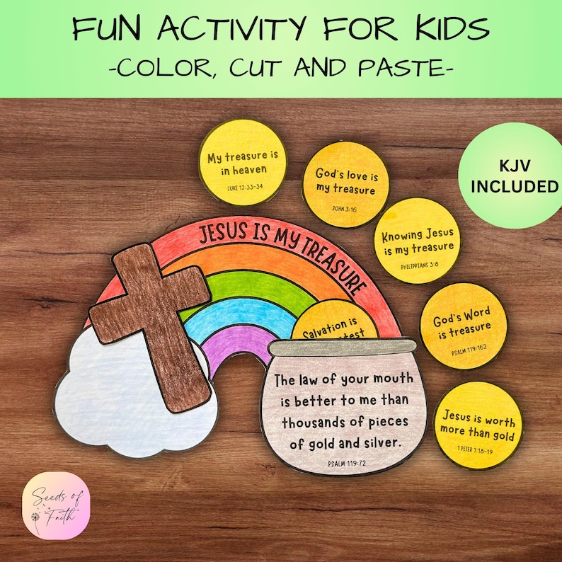 Christian St. Patrick's Day Bible Craft, Jesus is My Treasure Pot of ...