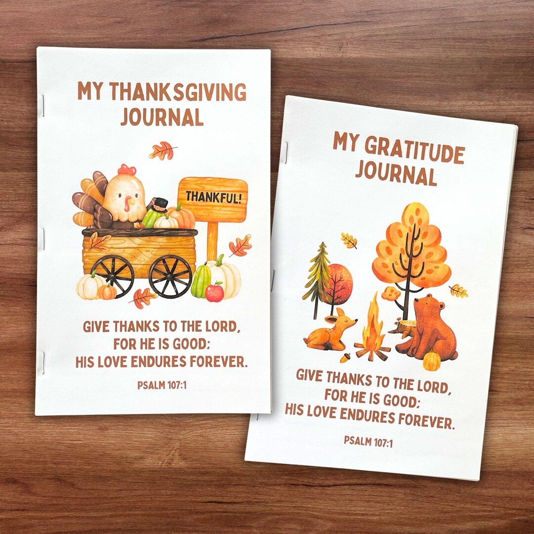 Thanksgiving Gratitude Journal Craft for Kids, Writing Drawing Activity ...