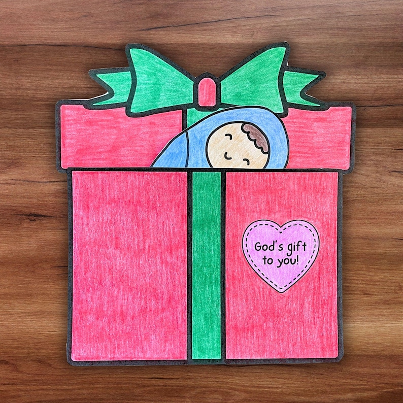 Christmas Baby Jesus in a Manger Sunday School Craft, Jesus is the ...