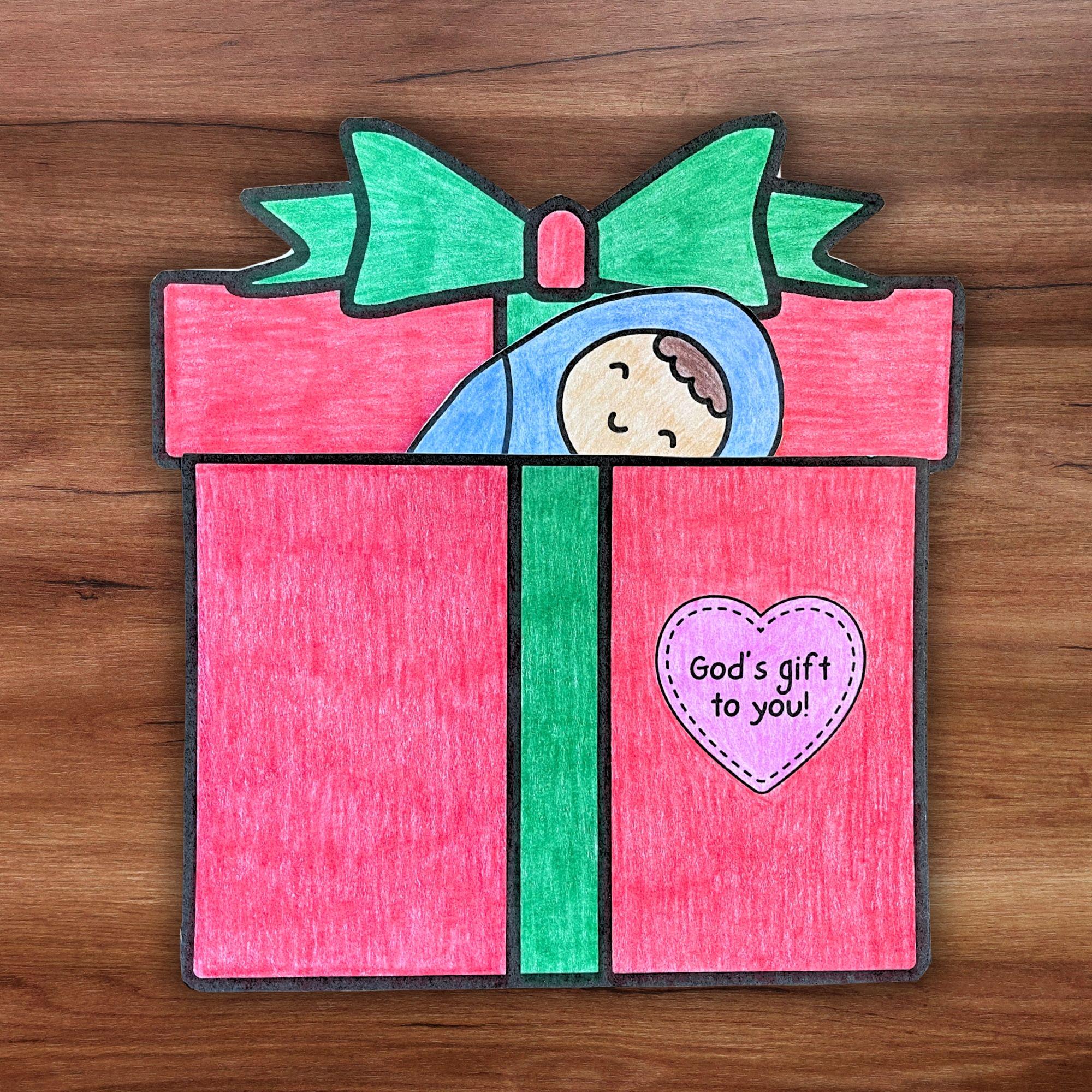 Christmas Baby Jesus in a Manger Sunday School Craft, Jesus is the ...
