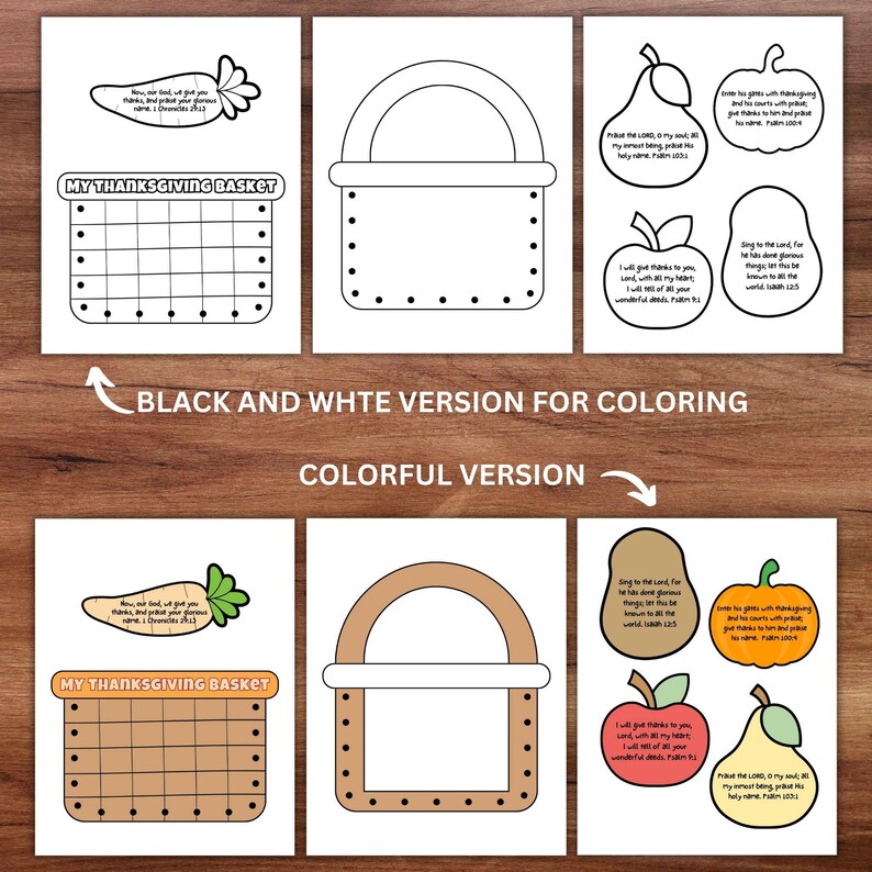 Thanksgiving Fall Bible Verse Sewing Coloring Activity Sunday School ...