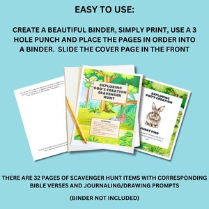 Nature Walk Scavenger Hunt Bible Lesson for Kids, Exploring Gods ...