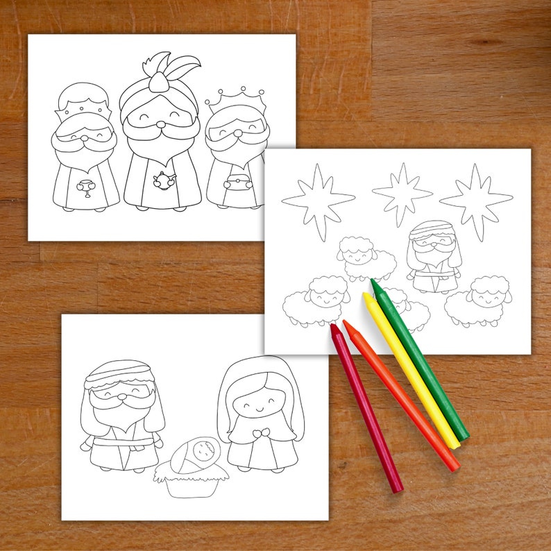 Nativity Coloring Pages, Christmas Sunday School, Christmas Bible ...