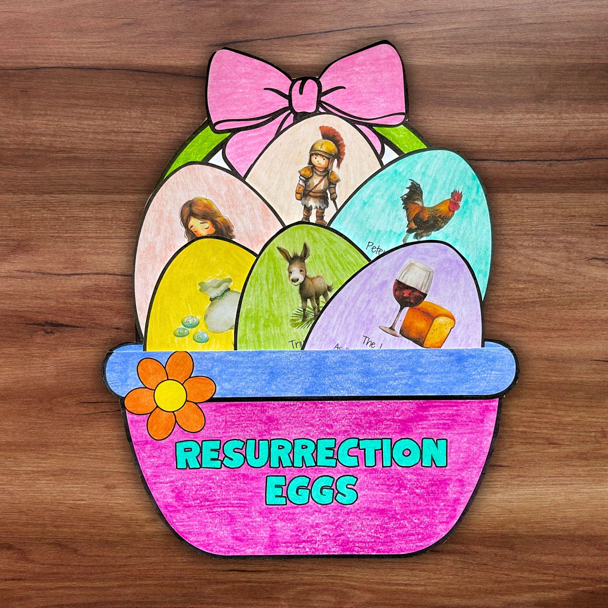 Resurrection Eggs Easter Basket Bible Story Craft, Holy Week Advent ...