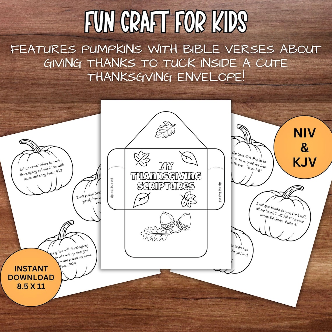 Fall Thanksgiving Bible Verse Craft, Sunday School Christian Home ...