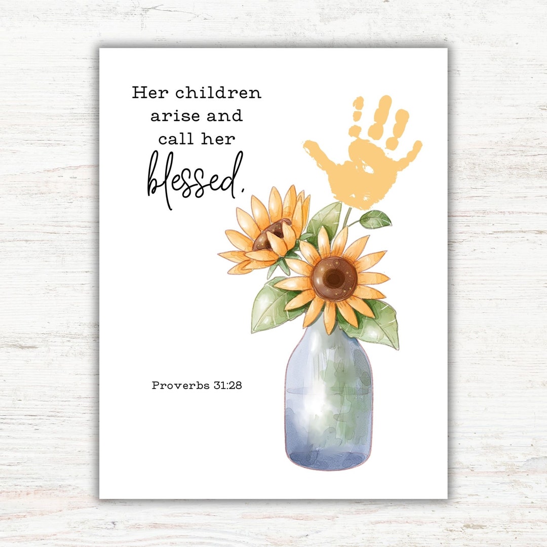 Handprint Mothers Day Craft for Preschooler, Kids Handprint Art ...