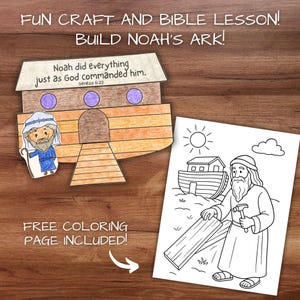 Noah's Ark Printable Craft and Bible Story Lesson, Sunday School ...
