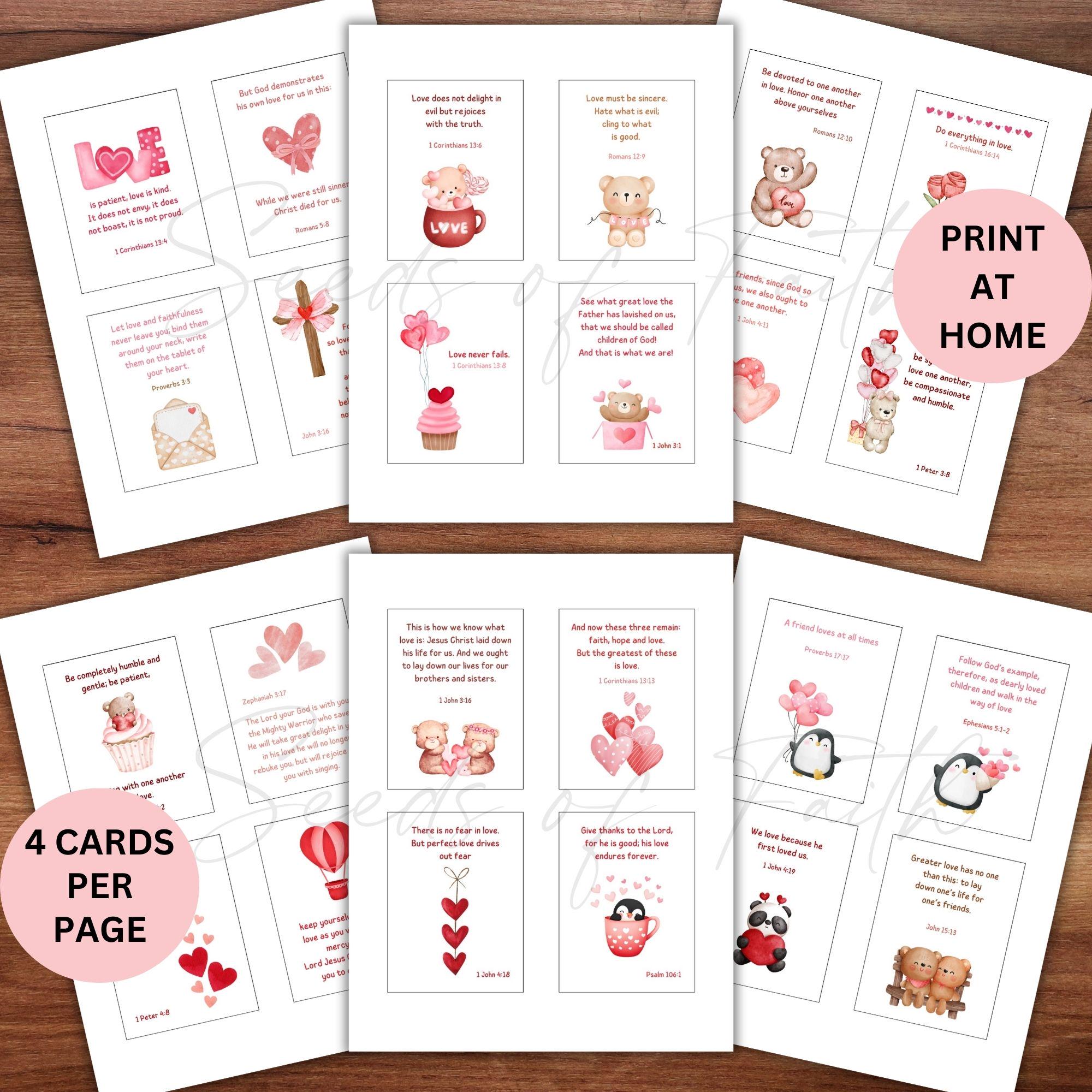 Valentine’s Day Bible Verse Cards, Christian Valentine Cards, Bible ...