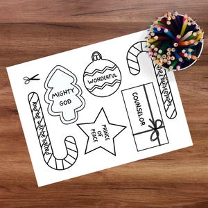 Christmas Bible Craft Names of Jesus Stocking Sunday School Advent ...