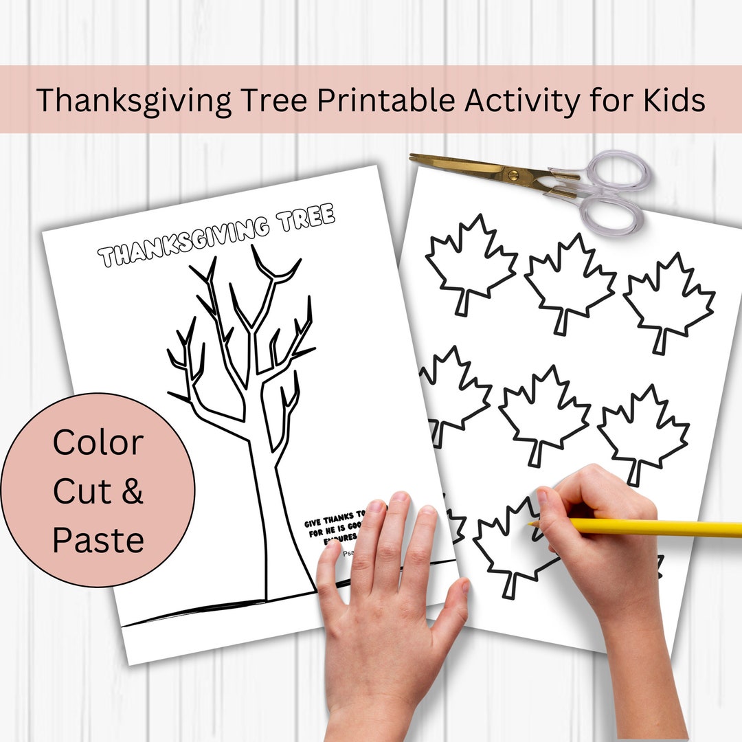 Fall Sunday School Thanksgiving Tree Printable (Download Now) - Etsy