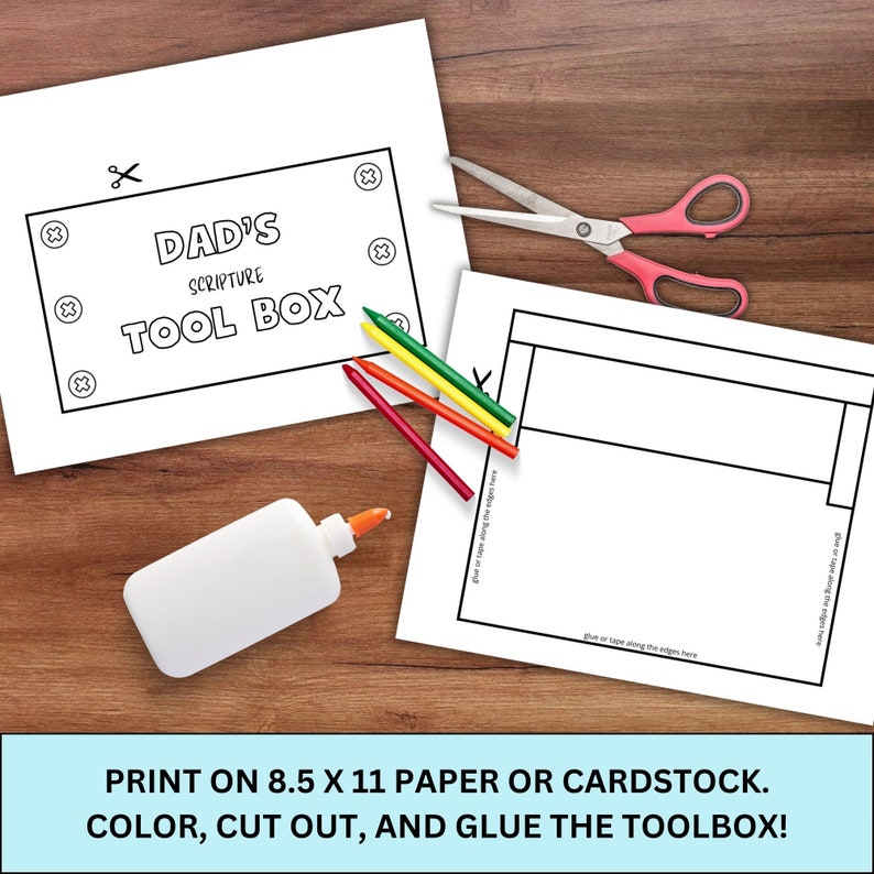 Toolbox for Dad Fathers Day Bible Craft, Sunday School Bible Printable ...