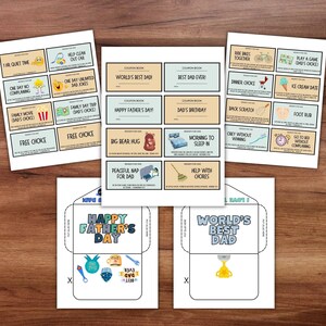Fathers Day Coupons With Scripture Craft for Kids Printable, Homeschool ...