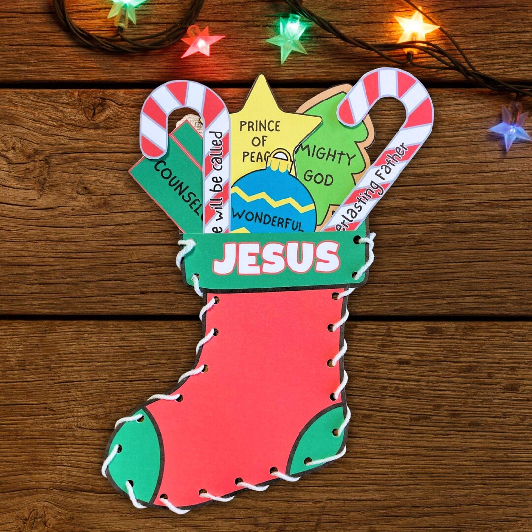 Names of Jesus Christmas Coloring Craft, Sunday School Homeschool ...
