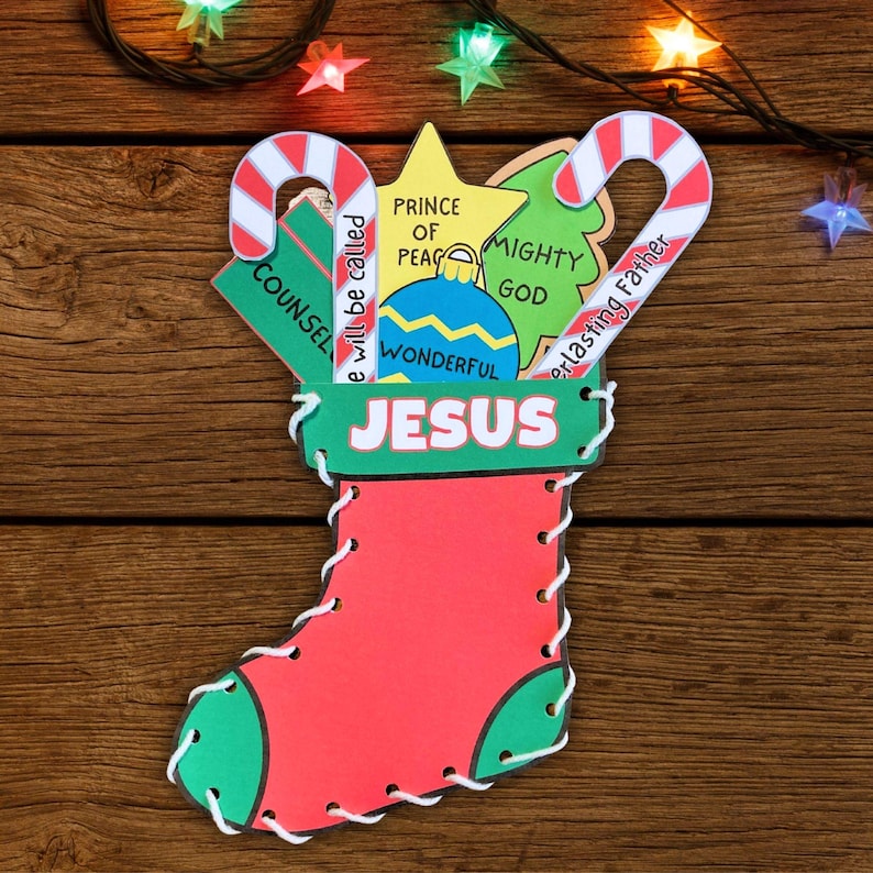 Names of Jesus Christmas Coloring Craft, Sunday School Homeschool ...