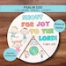 Sunday School Psalm 100 Bible Lesson Coloring Wheel Craft Printable ...