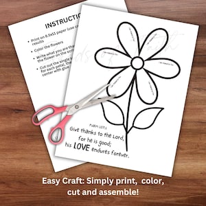 Give Thanks to the Lord Bible Verse Coloring Craft for Kids, Sunday ...