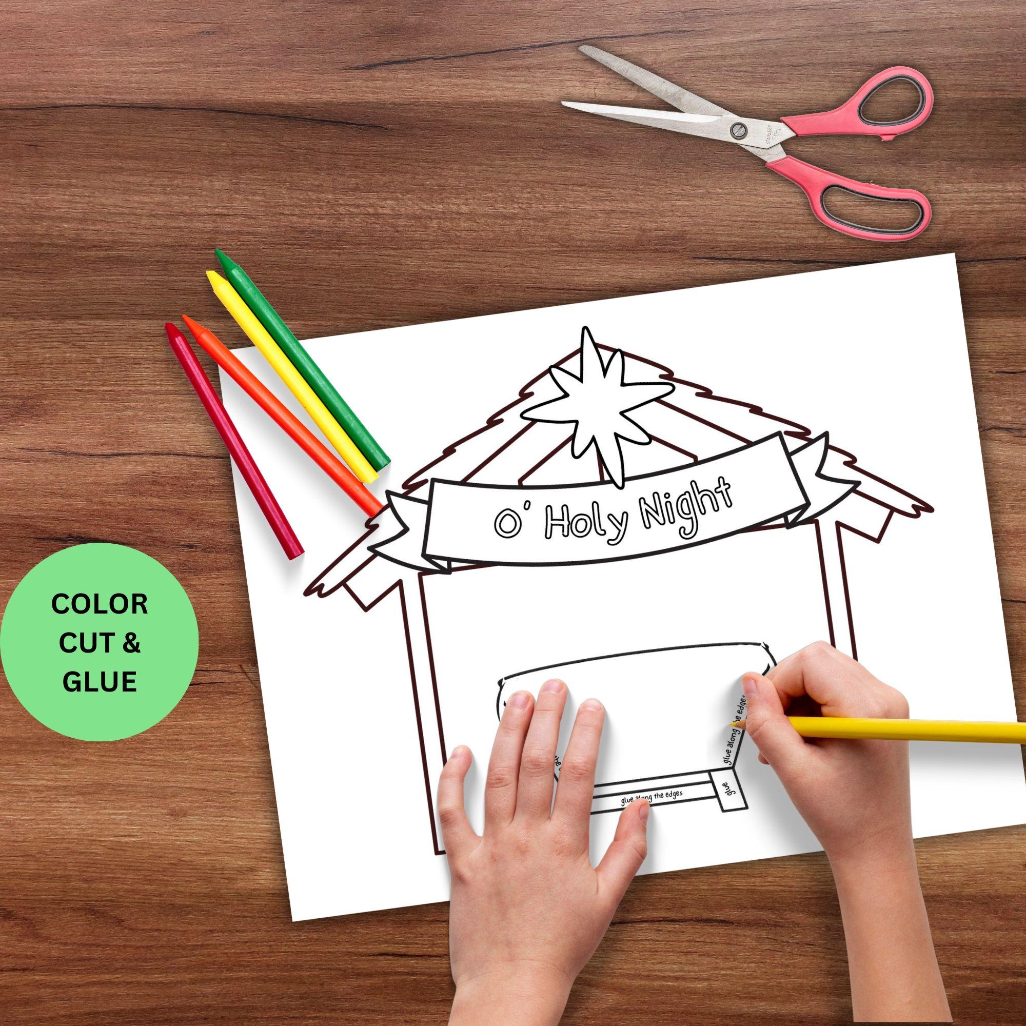 Christmas Bible Craft for Kids, Birth of Jesus Nativity Sunday School ...