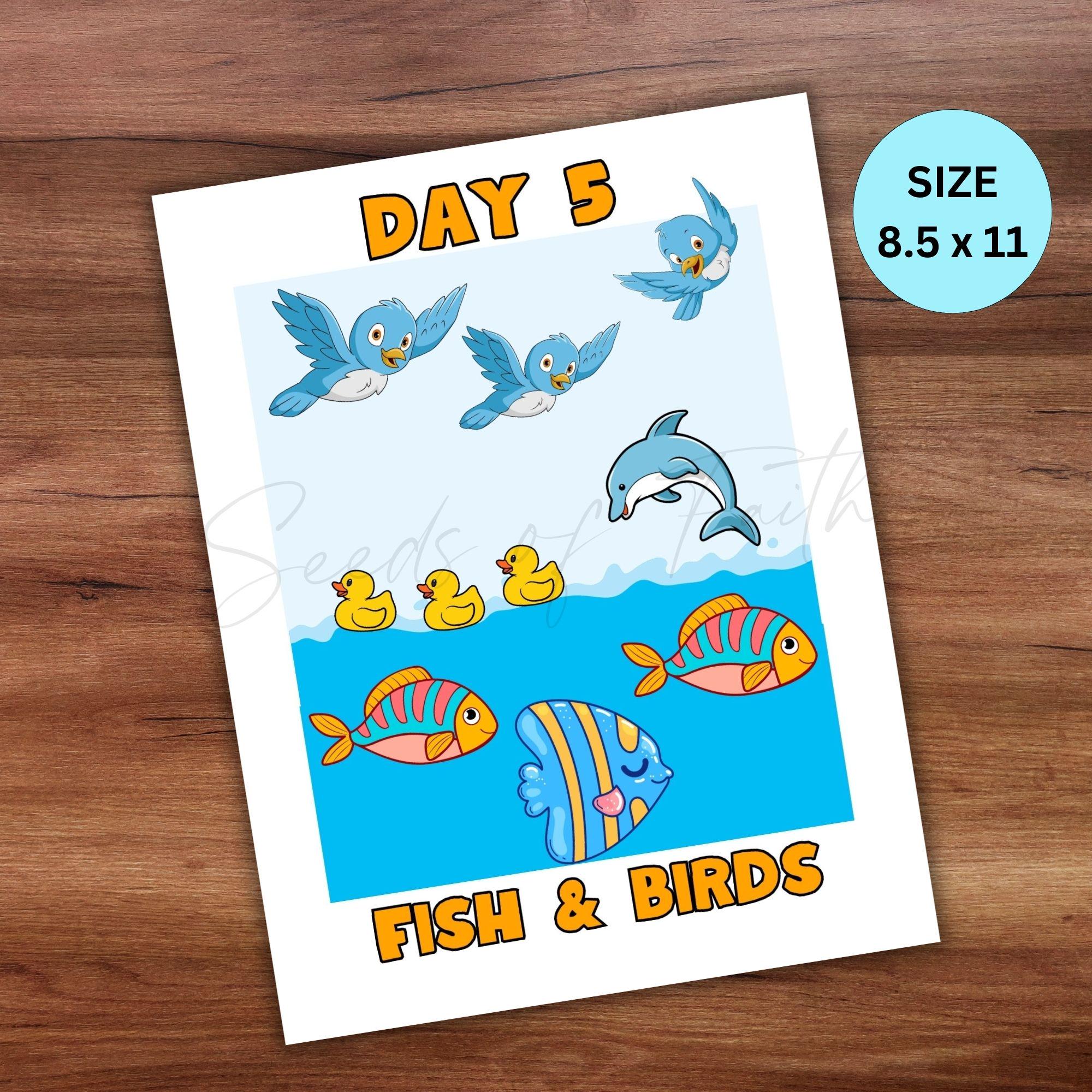 7 Days of Creation Bible Story Posters Sunday School Christian ...