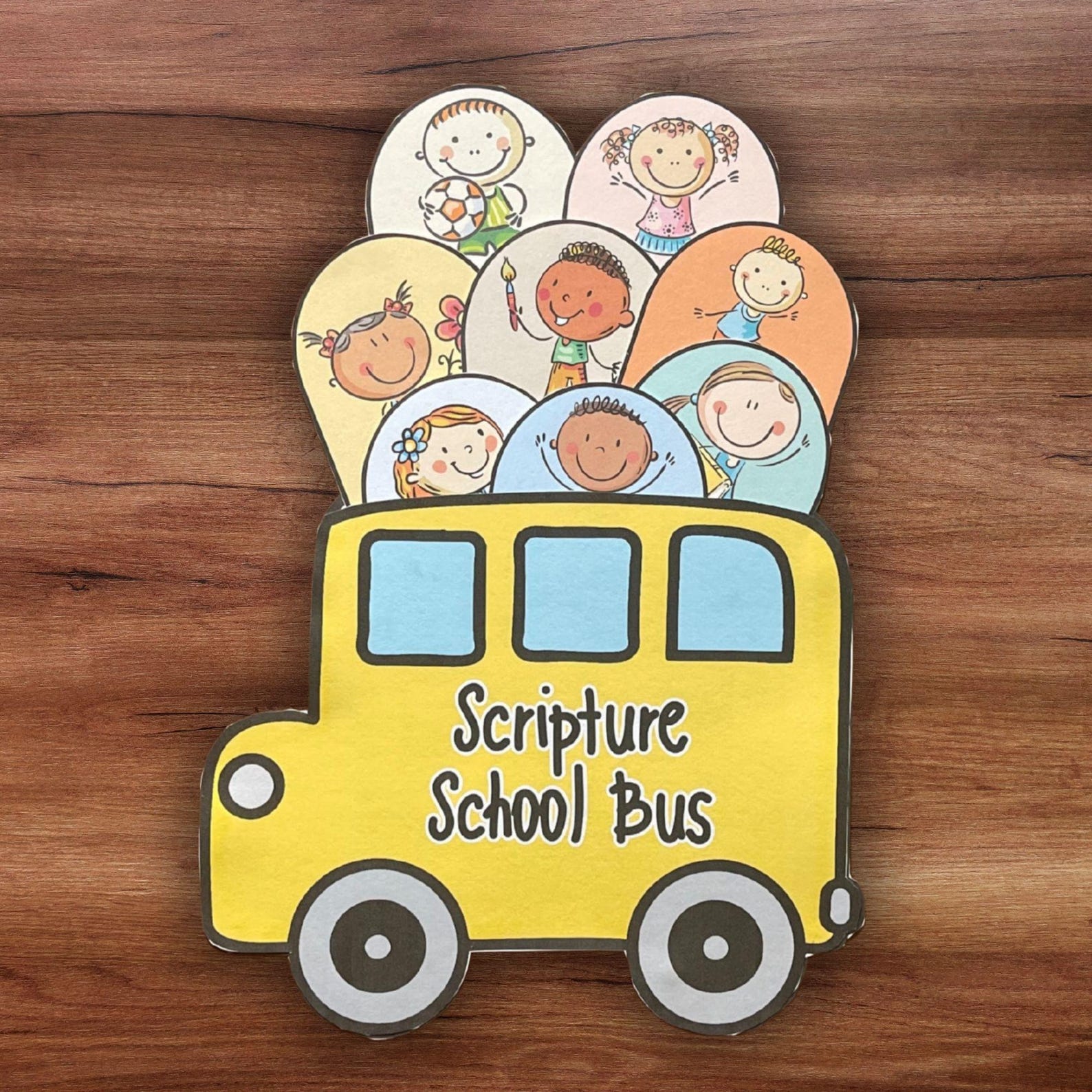 Back to School Bible Craft, Scripture School Bus Printable Childrens ...