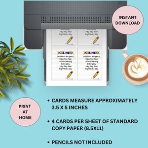 Pencil Prayer Tag Back to School, Backpack Blessing Kit, First Day of ...