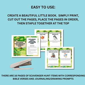 Scavenger Hunt Nature Walk Bible Lesson for Kids, Exploring Gods ...