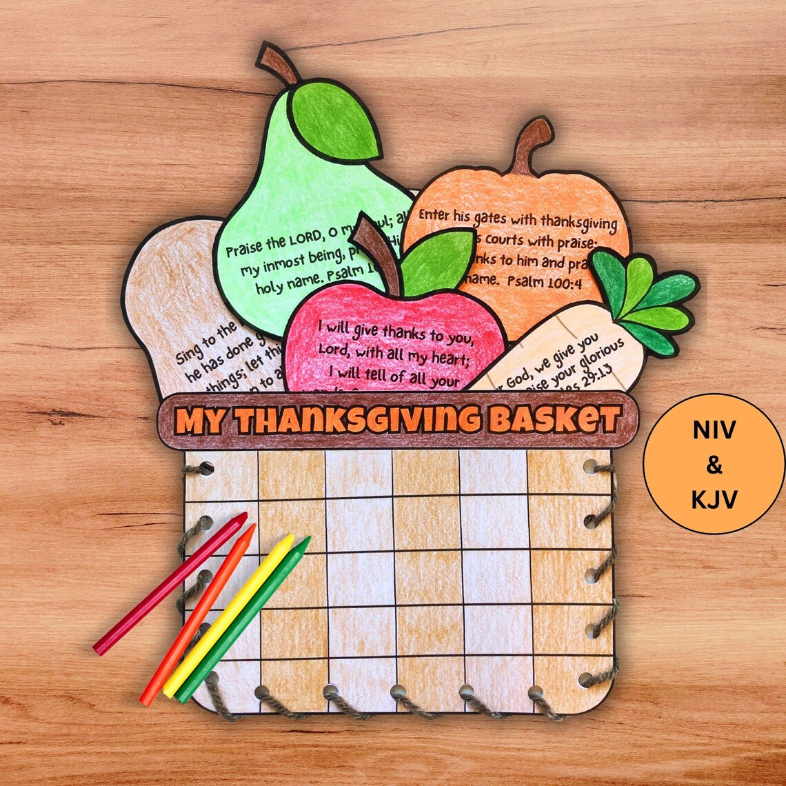 Thanksgiving Fall Bible Verse Sewing Coloring Activity Sunday School ...