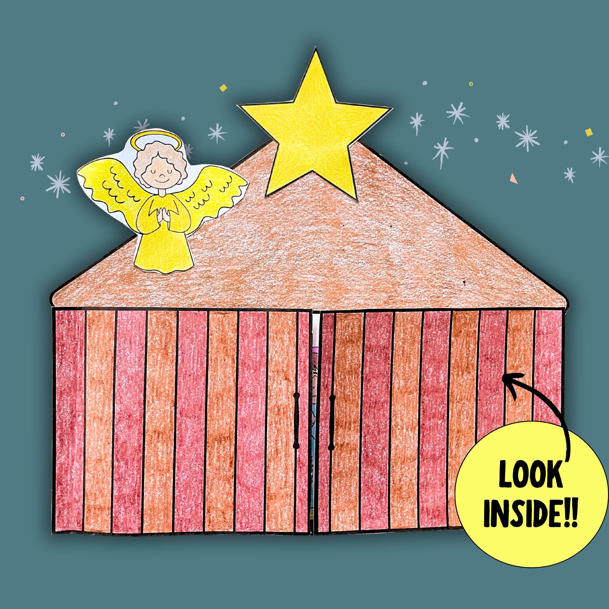 Christmas Nativity Birth of Jesus Bible Story Craft, Baby Jesus is Born ...